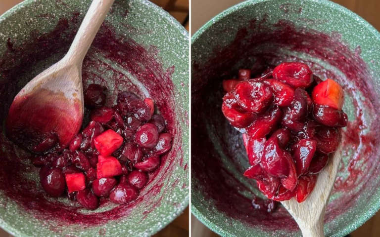 Easy Apple Cherry Crumble (+ Vegan Hazelnut Topping)
